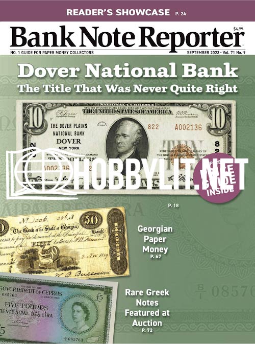 Bank Note Reporter Magazine Vol.71 No.9, September 2023